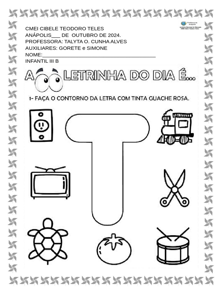 Atividades Letra T, U, V | PDF | Negócios | Estilo de vida