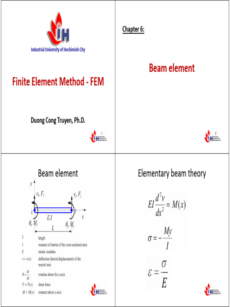 Chapter 6 - BEAM ELEMENT (Compatibility Mode) | PDF | Beam (Structure) | Matrix (Mathematics)