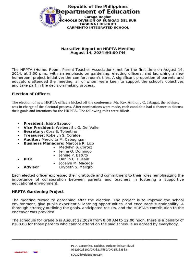 Narrative Hrpta 2024-Lopio | PDF | Cognition | Behavior Modification