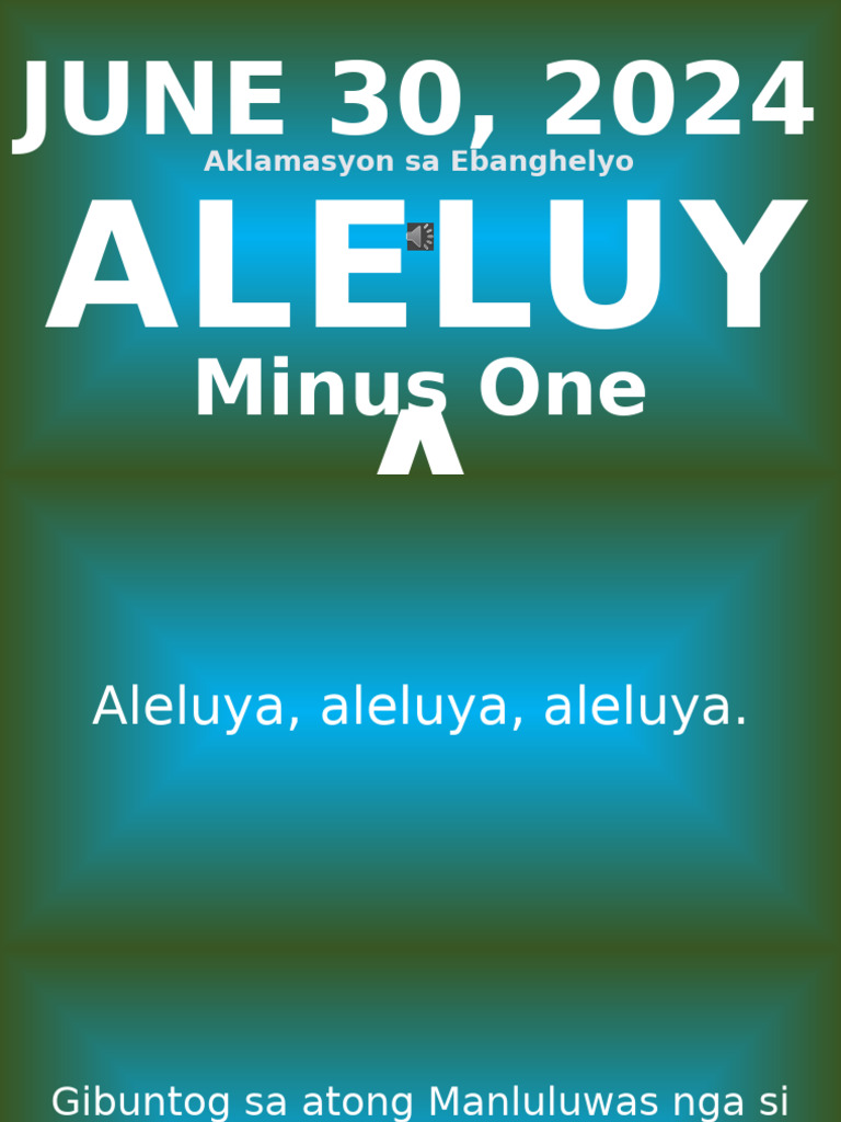 Aleluya June 30 Minus One | PDF
