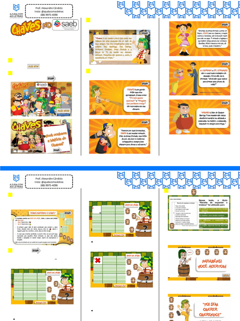 Acl Tutorial Chaves No Saeb+Plaquinhas | PDF