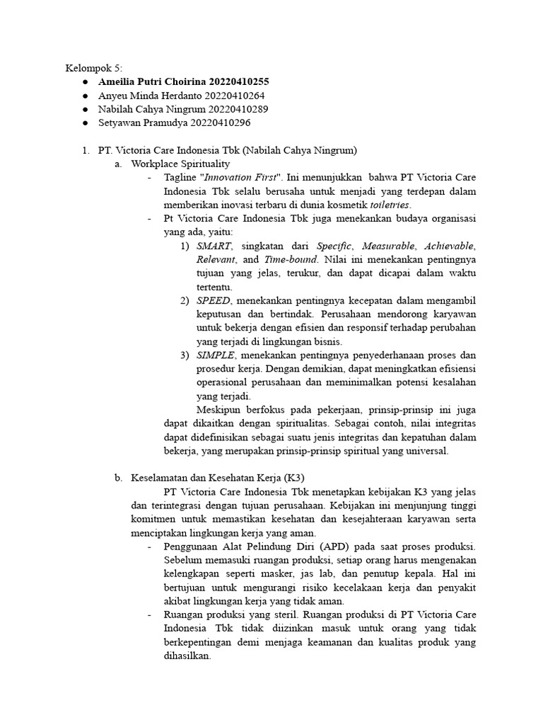 Tugas 4 Kelompok Psikologi Industri | PDF