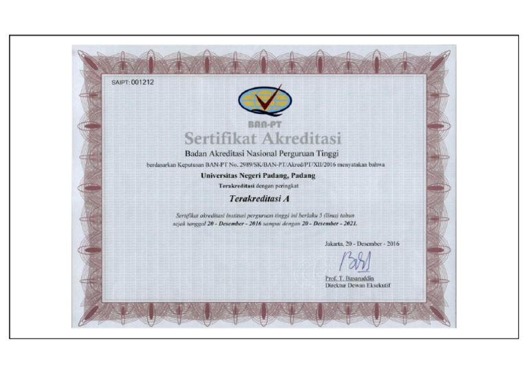 Akreditasi Unp | PDF