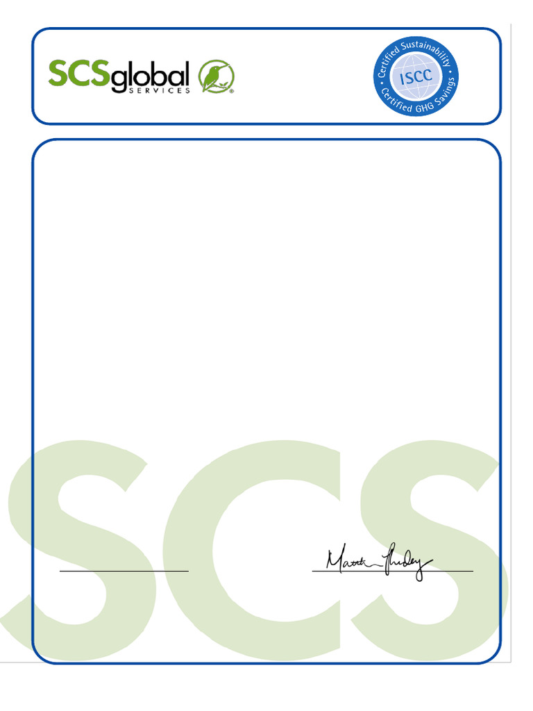 Iscc Eu Certificate - Upm Biofuels - Upm Kymmene Inc | PDF | Natural ...