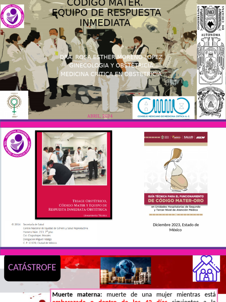 Código MATER 2024: Atención Obstétrica | PDF | Muerte materna | El embarazo