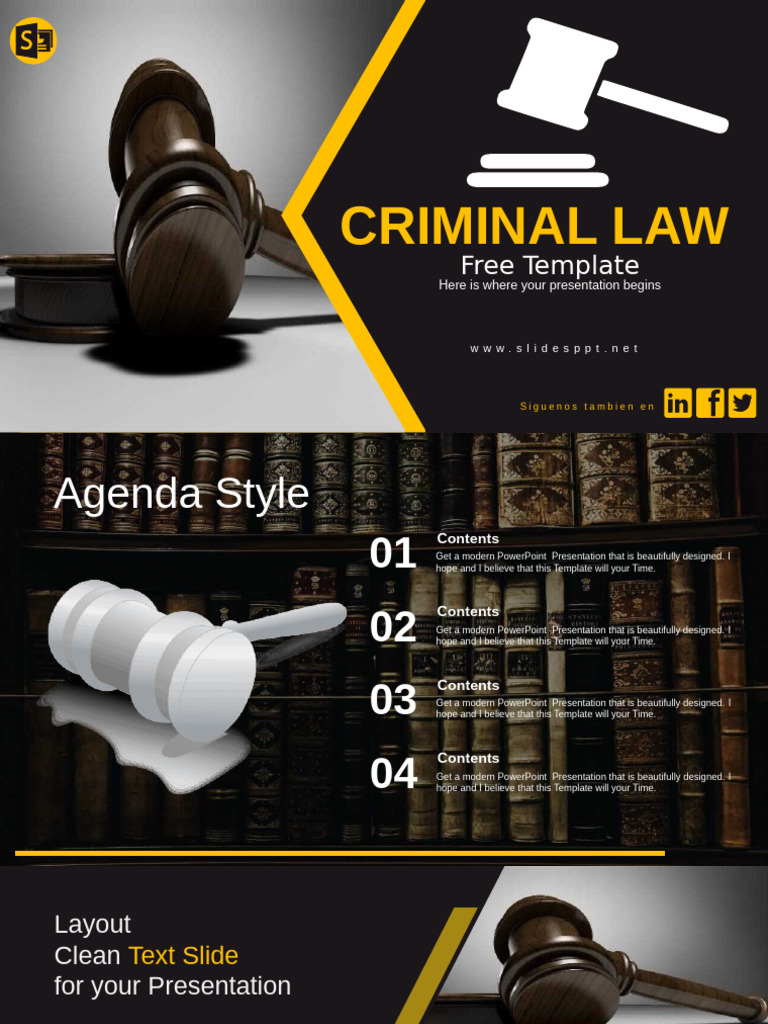 Criminal Law PowerPoint Template | PDF | Microsoft Power Point | Page ...