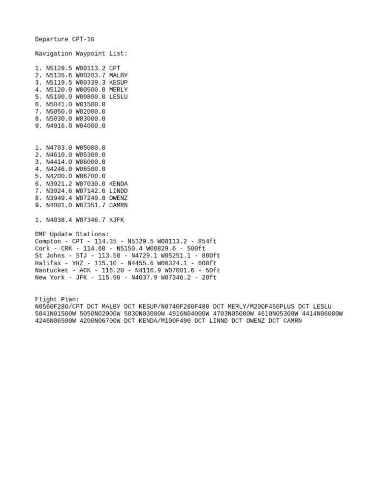 Departure CPT-1G | PDF | Sports & Recreation | Science & Mathematics