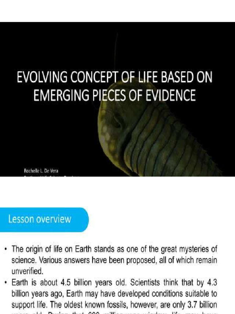 Concept of Life Based On Evidence of Life | PDF