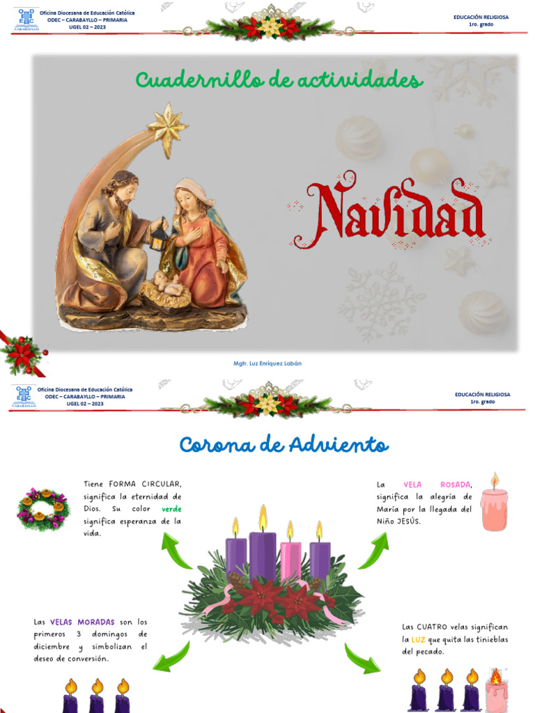 Cuadernillo de Navidad - 1° Grado 2023 | PDF | Adviento