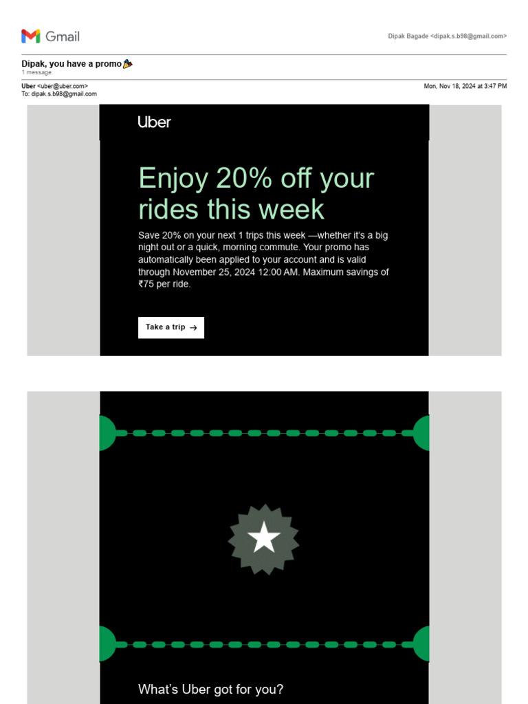 Gmail - Dipak, You Have A Promo? | PDF