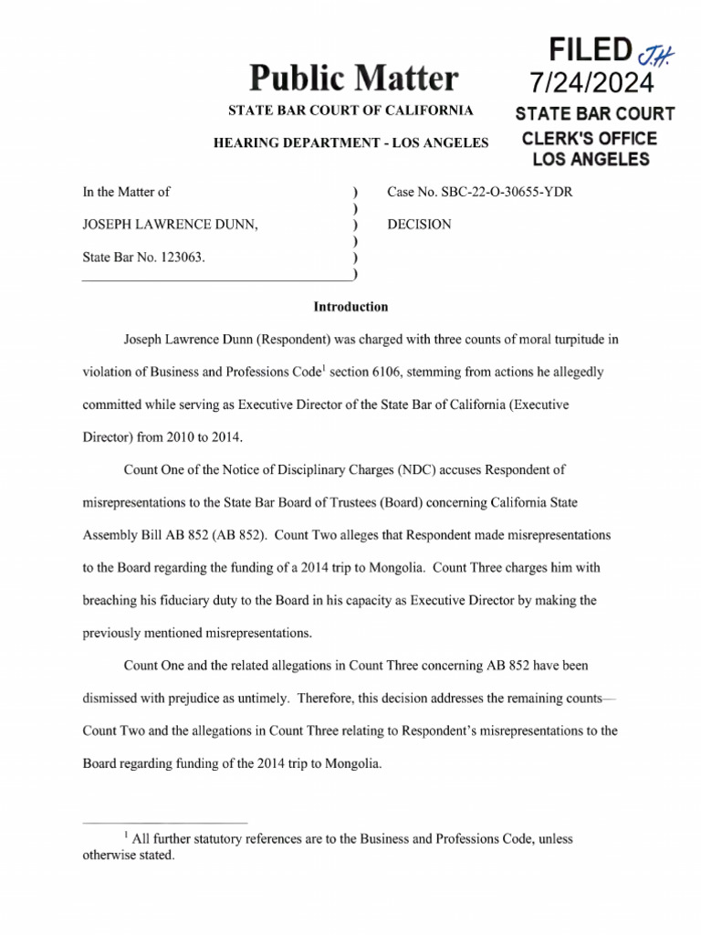 Dunn Decision SBC 22 o 30655 Decision | PDF | Burden Of Proof (Law ...