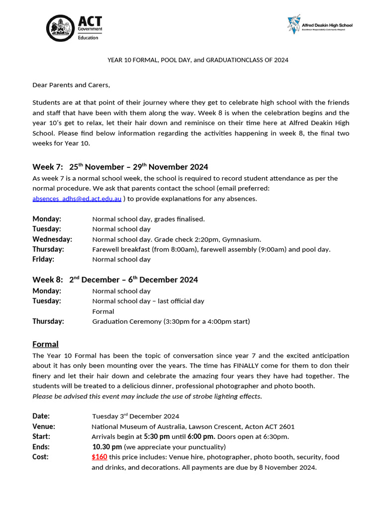 Yr 10 EOY Permission Note | PDF | Payments | Caregiver