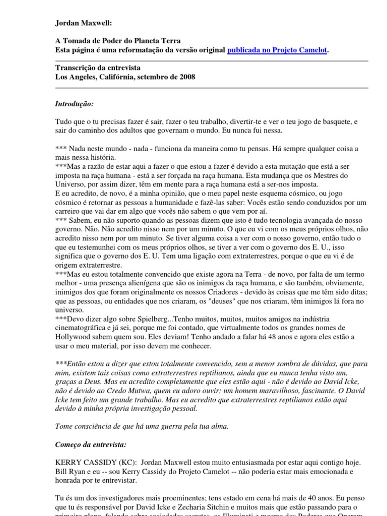 Jordan Maxwell | PDF | Gênesis (livro) | Turismo na Europa