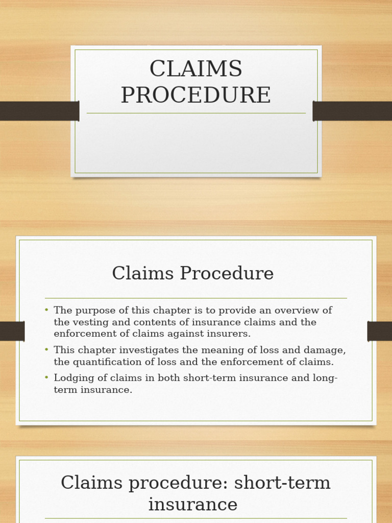 Claims Procedure (Short & Long Term Insurance) | PDF | Insurance ...