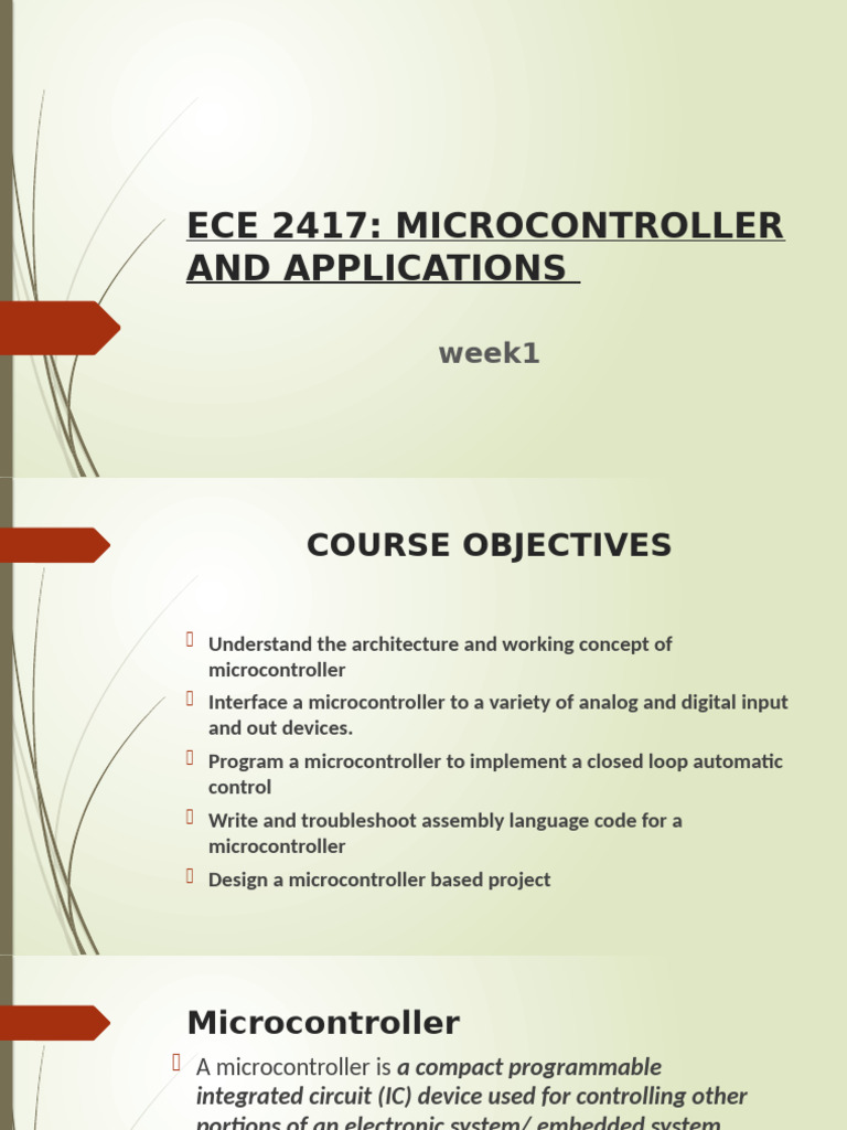 Microcontroller 2343 | PDF | Embedded System | Microcontroller