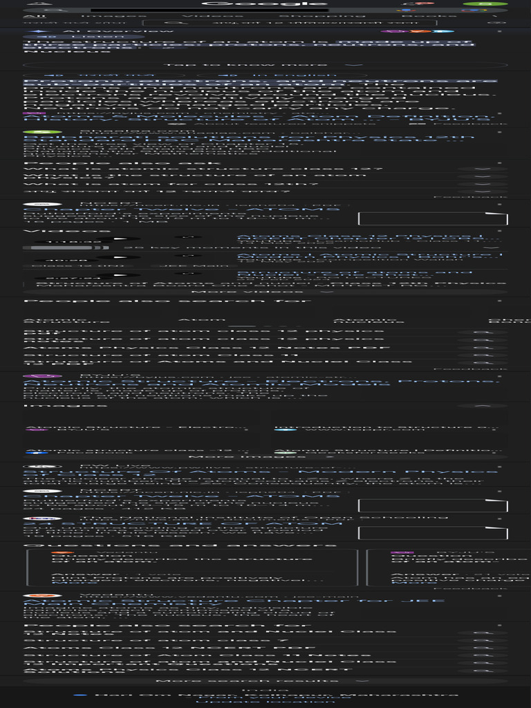 Structure of Atom Class 12 Physics - Google Search | PDF | Atoms ...