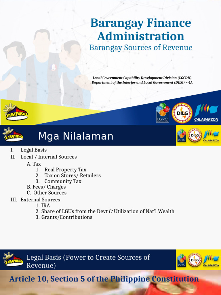 Barangay Finance and Administration - Final | PDF
