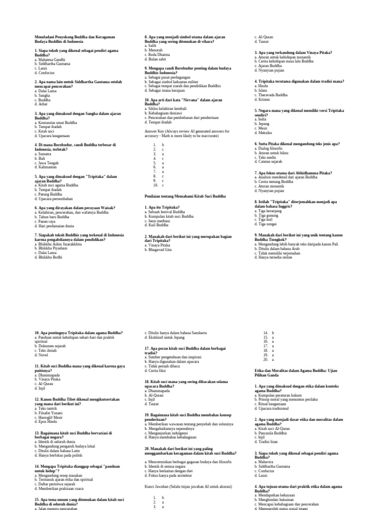 Kumpulan Soal Kelas 7 PAB | PDF