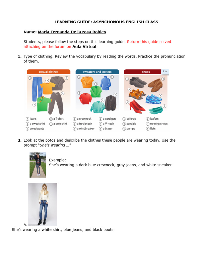 Asynchronous English Class Guide | PDF | Object (Grammar) | Pronoun