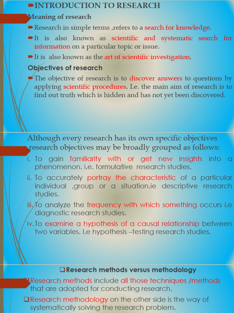 Research and Projects Lecture 2 | PDF | Methodology | Hypothesis