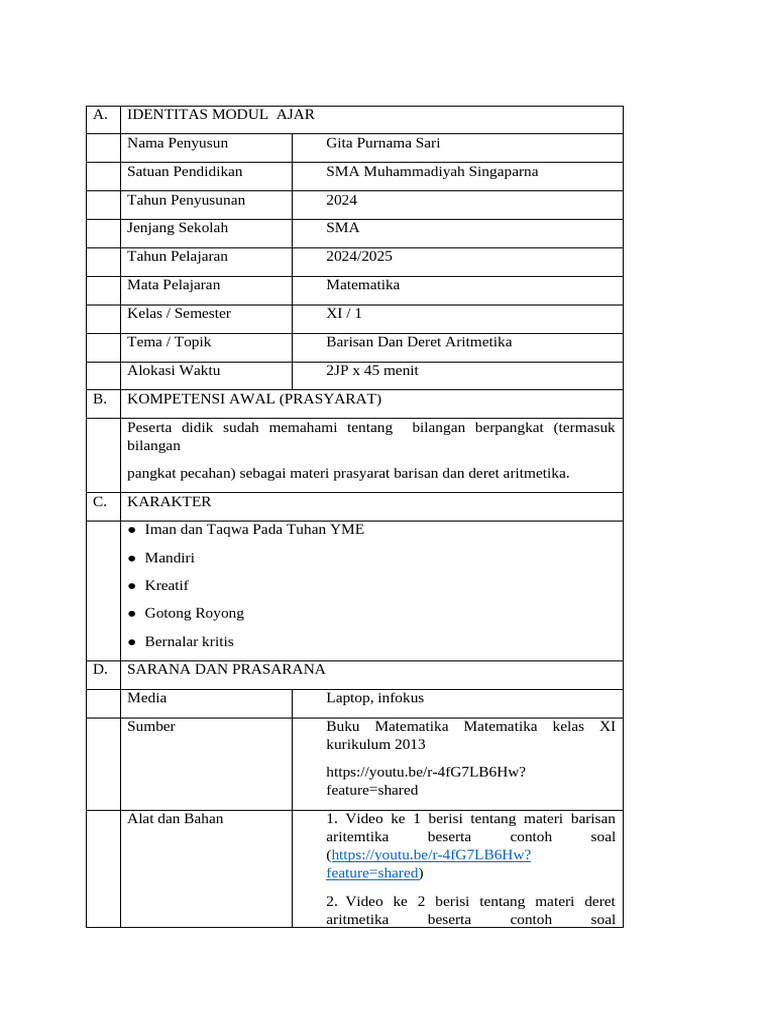 Modul Ajar PPG | PDF