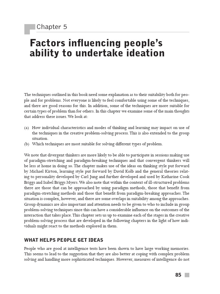 Tony Proctor - Creative Problem Solving For Managers - 51 | PDF | Extraversion And Introversion ...