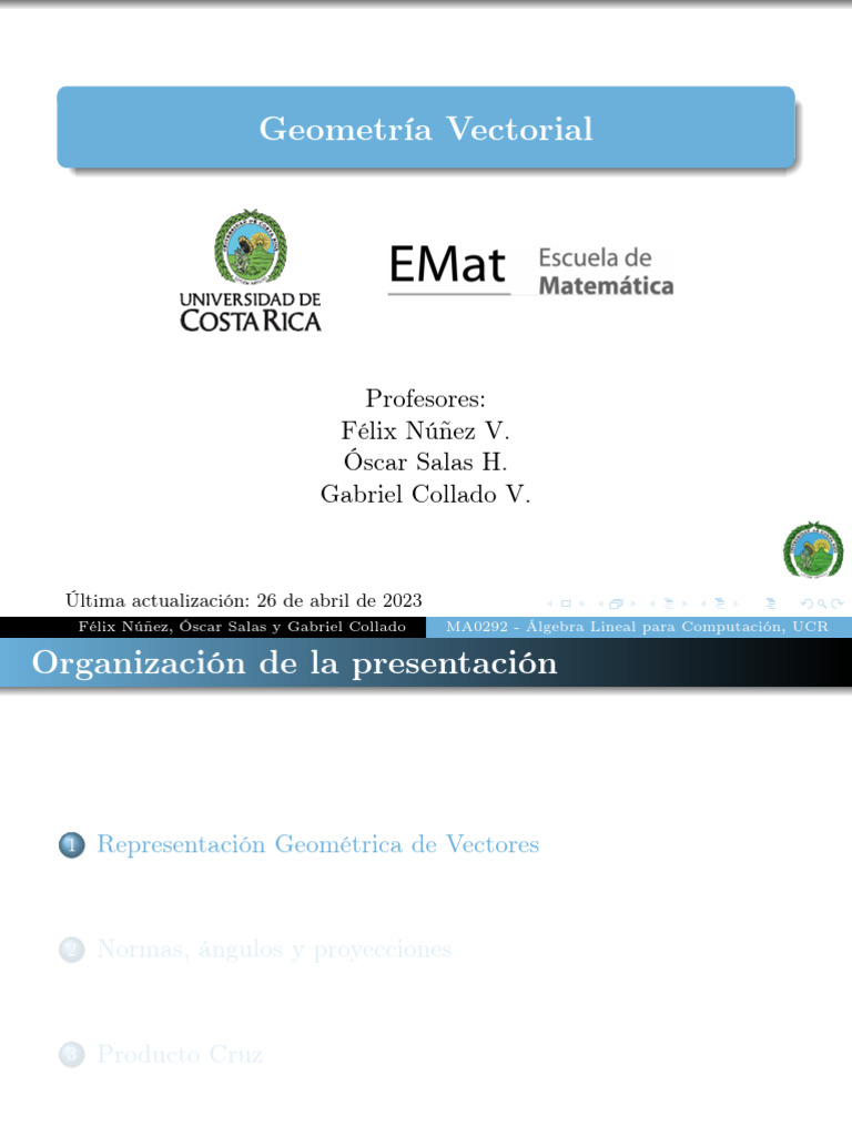05 Geometria Vectorial | PDF | Ortogonalidad | Vector Euclidiano