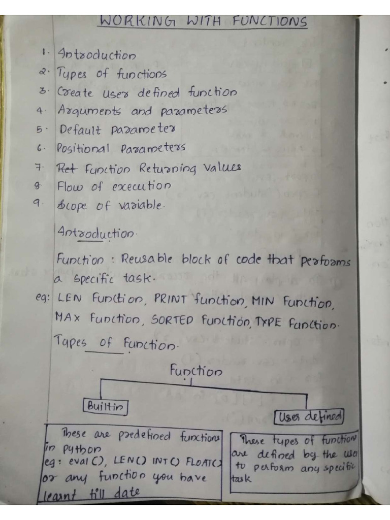 WORKING WITH FUNCTION - Compressed | PDF