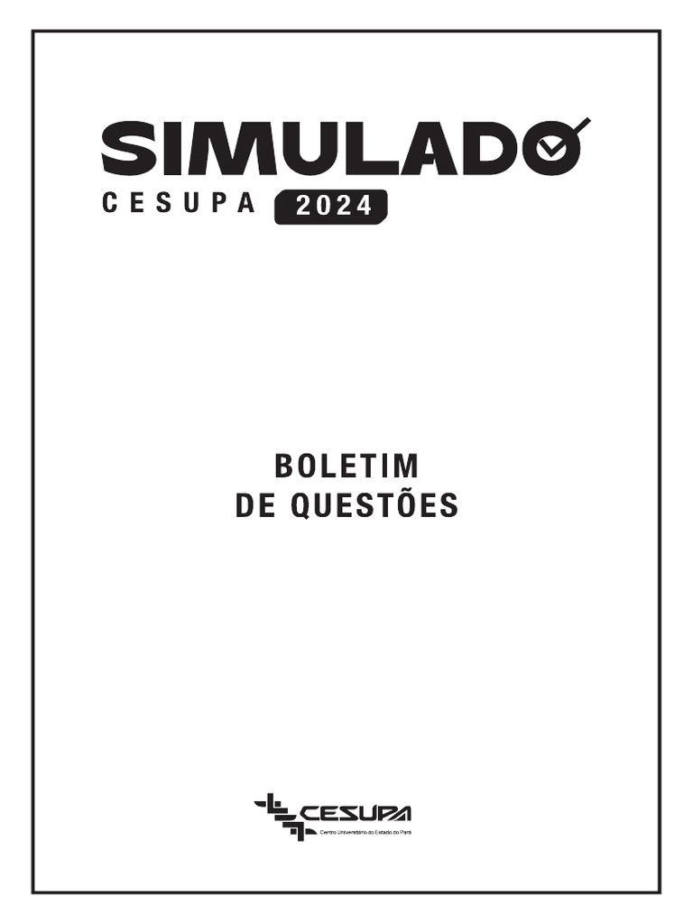 Simulado Cesupa Tradicional 2024 | PDF