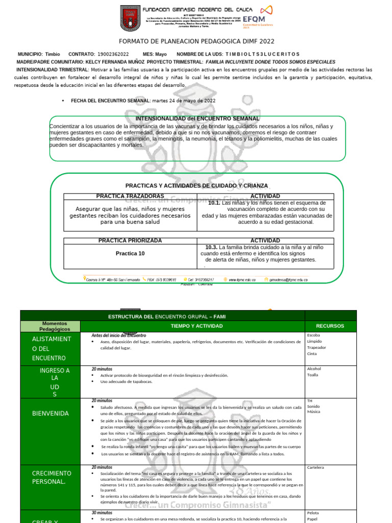 Mayo-Planeacion Sem4 Timbiolts3luceritos | PDF | Especialidades Medicas | Salud pública