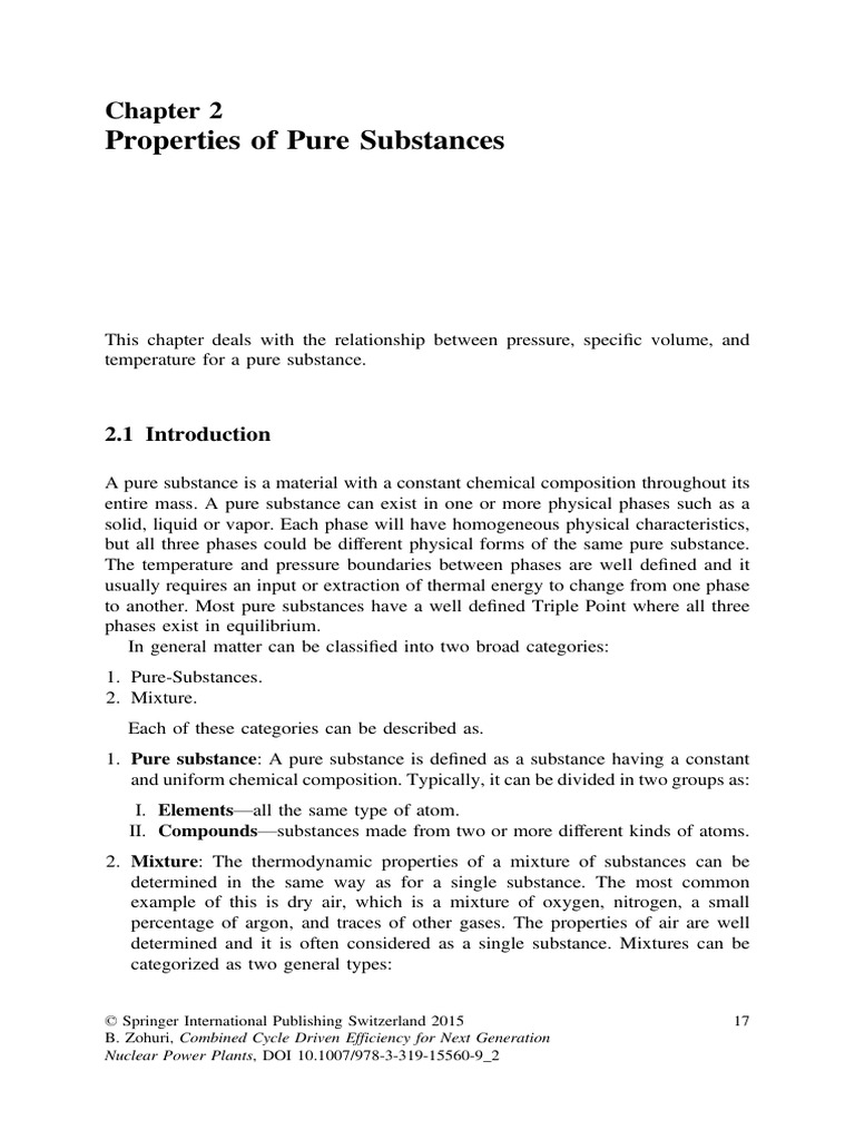 Properties of Pure Substances | PDF | Gases | Mixture