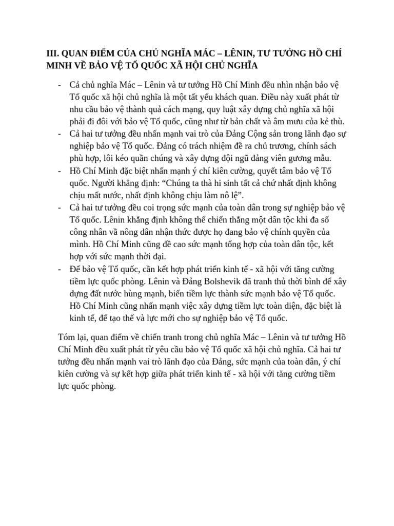 Tiểu Luận Hp1 Bài 2 Phần III | PDF