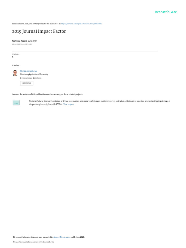 2019 - List Journal With Impact Factor | PDF | Neuroscience | Pharmacology