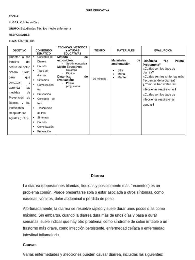 Diarrea, Iras | PDF | Diarrea | Especialidades Medicas