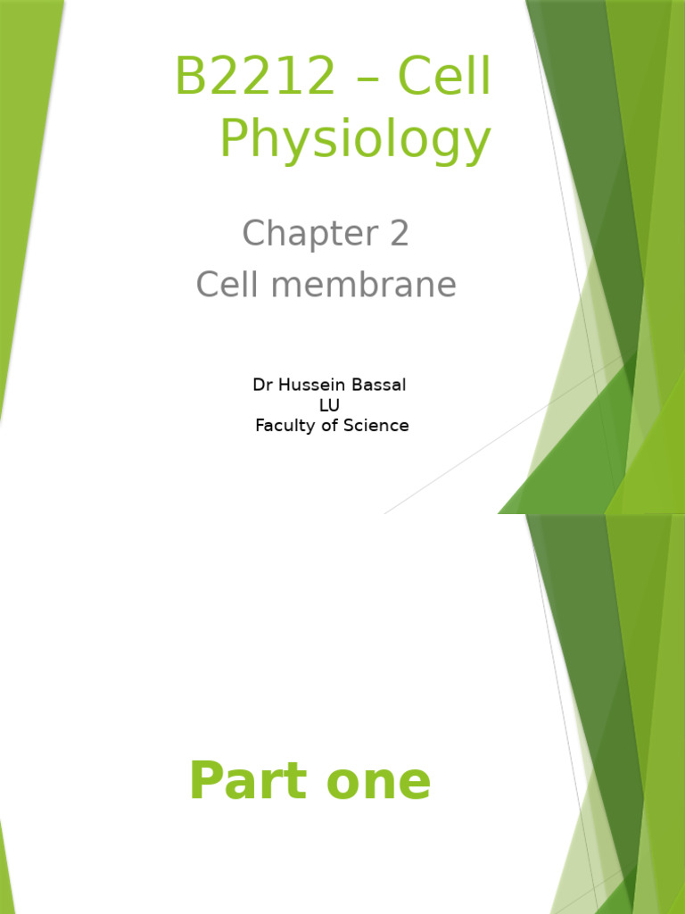 B2212-Chapter I-Membrane Structure and Function 2 | PDF | Cell Membrane ...