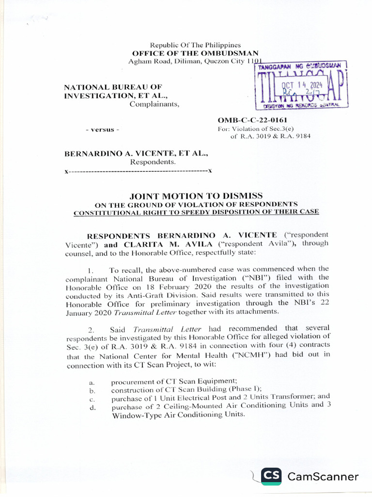 Joint Motion To Dismiss 10.14.24 | PDF