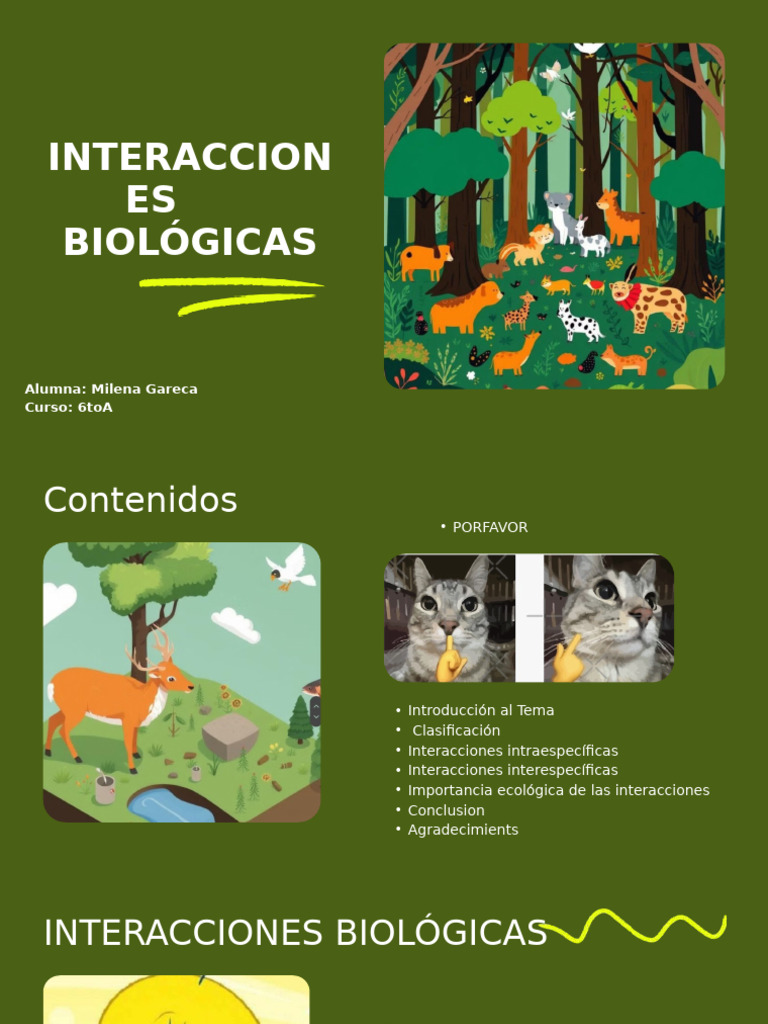 Interacciones Biológicas Esenciales | PDF | Depredación | Naturaleza