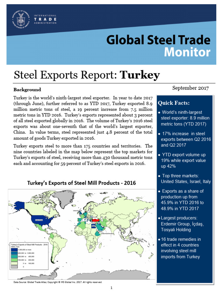Exports-Turkey 2017 | PDF | Steel | Stainless Steel
