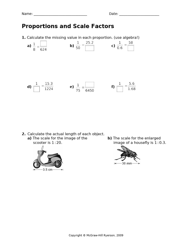 3 Proportions and Scale Factors | PDF