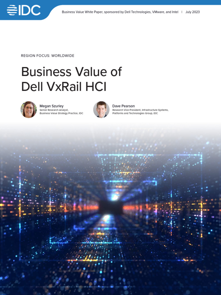 Idc Business Value of Dell Vxrail Whitepaper | PDF | Cloud Computing | Computer Cluster