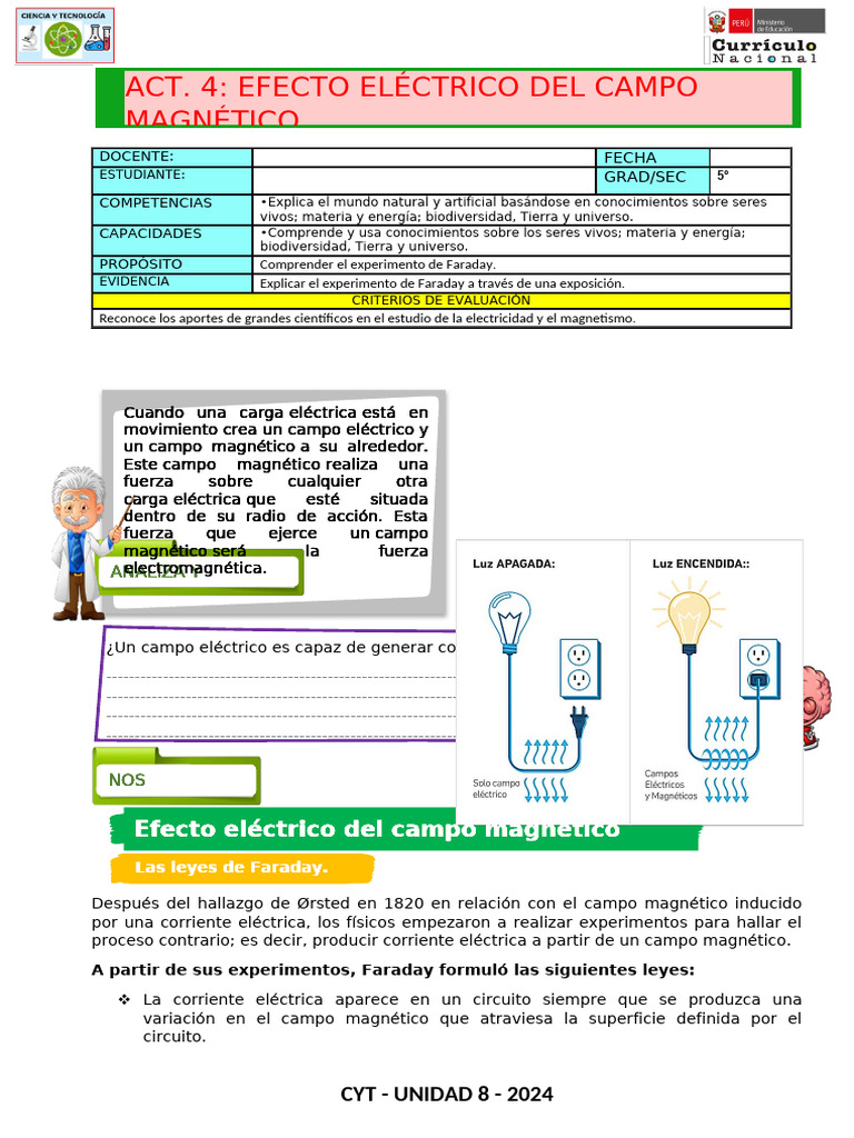 D-5º Act 4-Cyt-Und8 | PDF | Campo magnético | Imán