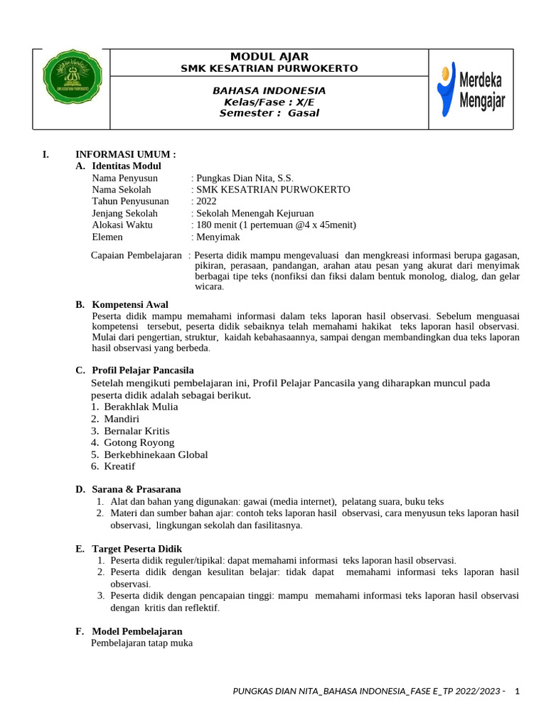 Lho 1 | PDF | Karier & Perkembangan