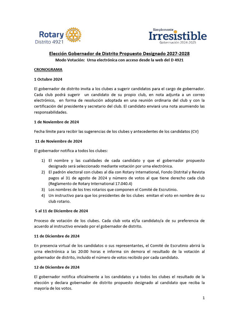 1.02 Cronograma GDPD 2027-2028 | PDF | Votación | Gobierno