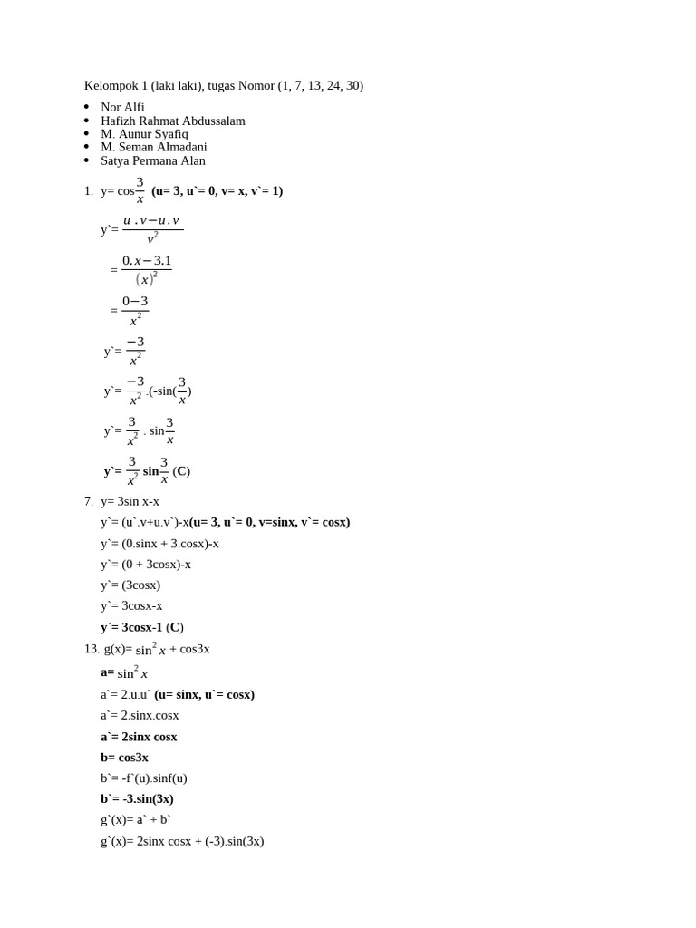 1 Putra Kelompok-1-Matmin | PDF