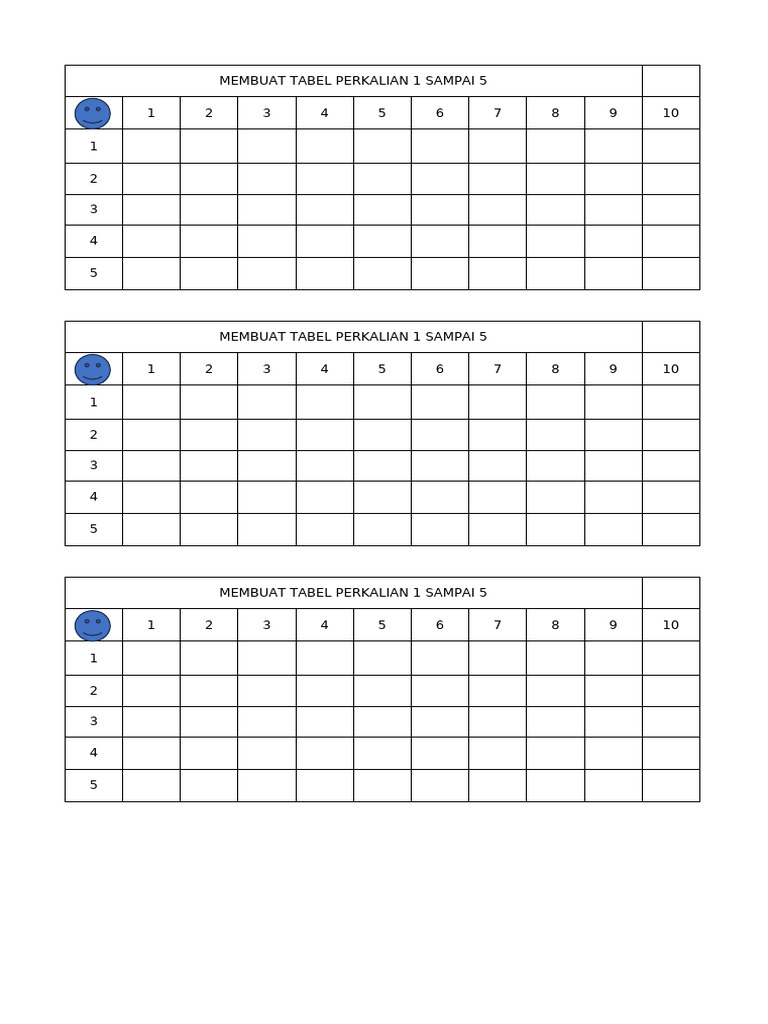 Tabel Perkalian 1-5 PDF | PDF