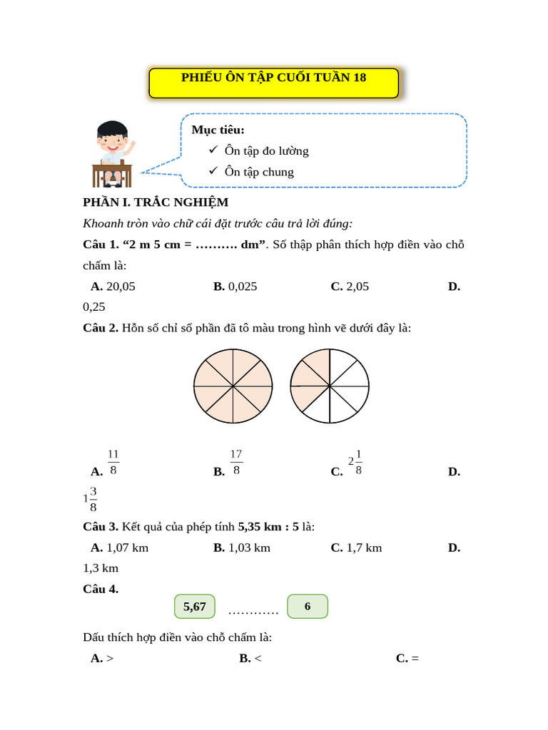 Bai Tap Cuoi Tuan Toan Lop 5 Ket Noi Tri Thuc Tuan 18 | PDF