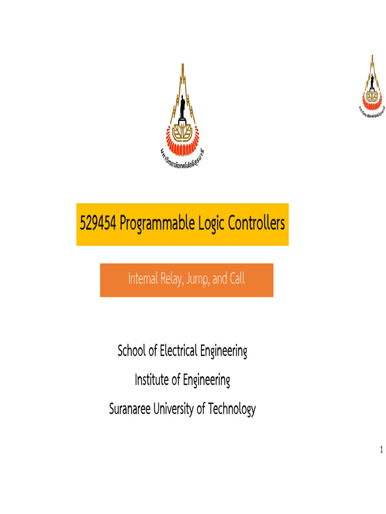06 Internal Relay - Jump - Call | PDF | Relay | Programmable Logic Controller