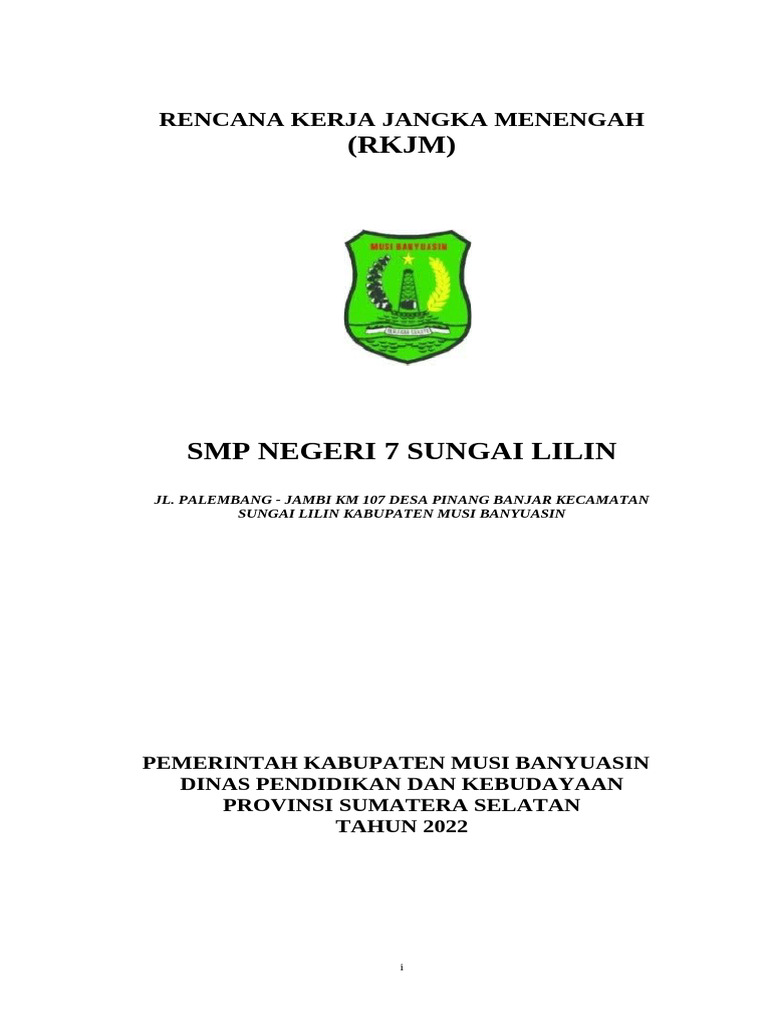RKS - RKJM (Empat Tahunan) SMPN 7 S.LLN | PDF | Karier & Perkembangan | Bisnis