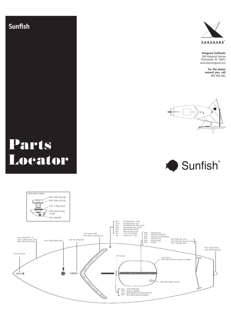 Sunfish Parts Locator | PDF | Sailboats | Water Transport