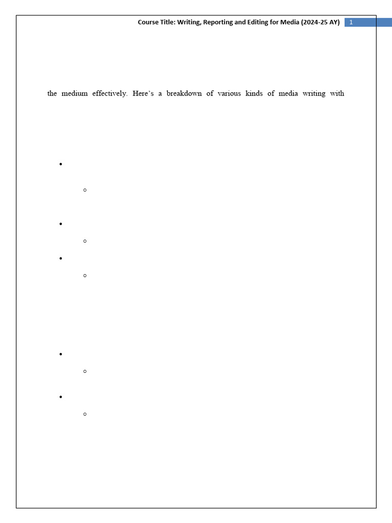 Media Writing Techniques Explained | PDF | Copywriting | News